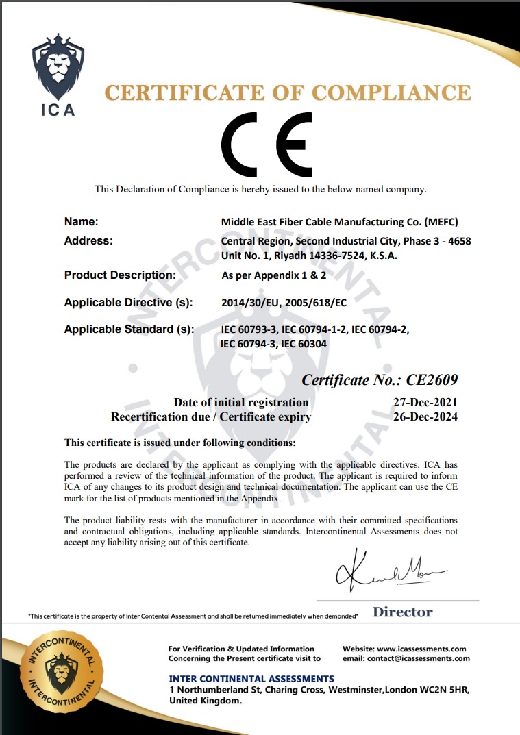 MEFC Certificates – MEFC
